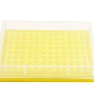 PCR Tube Rack for 0.2ml Micro-Tubes, 8 x 12 Array Pack of 5(Blue/Light Blue/Yellow/Purple/Green)