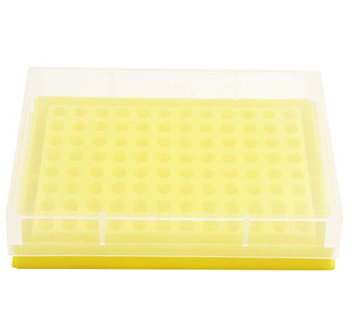 PCR Tube Rack for 0.2ml Micro-Tubes, 8 x 12 Array Pack of 5(Blue/Light Blue/Yellow/Purple/Green)