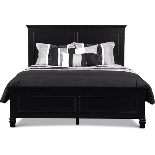 New Classic Furniture Tamarack Wood Twin Bed, Black