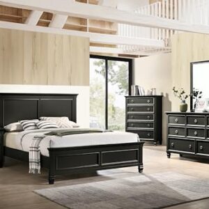 New Classic Furniture Tamarack Wood Twin Bed, Black