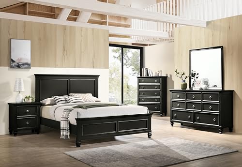 New Classic Furniture Tamarack Wood Twin Bed, Black