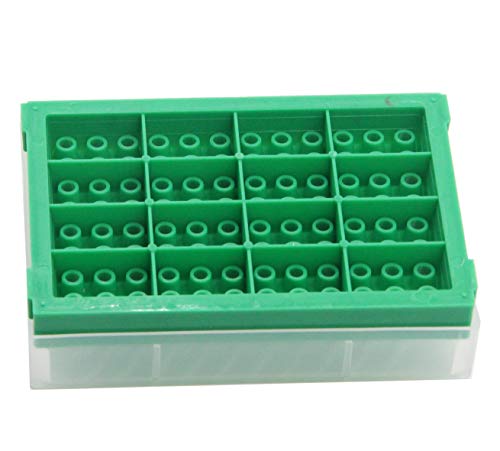 PCR Tube Rack for 0.2ml Micro-Tubes, 8 x 12 Array Pack of 5(Blue/Light Blue/Yellow/Purple/Green)