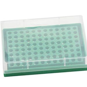 PCR Tube Rack for 0.2ml Micro-Tubes, 8 x 12 Array Pack of 5(Blue/Light Blue/Yellow/Purple/Green)