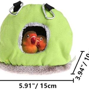 Litewoo Bird Hammock Nest Plush Warm Hanging Tent Pet Parrot Swing Bed Cave Cage for Parakeet Canary Cockatiel Lovebird Hamster Random Color (Small)