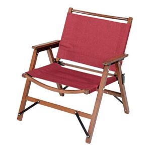 bundok bd-114rd low style chair, red, foldable, natural material