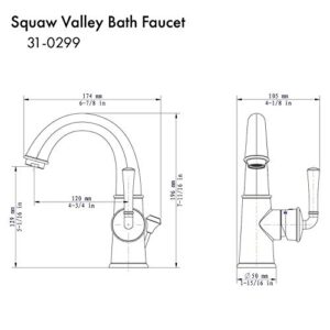 ZLINE Olympic Valley Bath Faucet in Chrome (OLV-BF-CH)