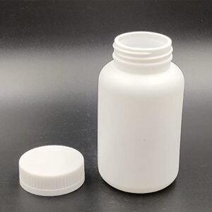 Othmro 20Pcs 5.07oz PE Plastic Containers Lab Chemical Reagent Bottles 150ml Wide Mouth Storage Bottles 32.5mm ID Round Sample Liquid Storage Container Sealing Bottles with Cap for Food Stores White