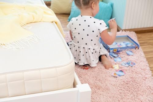 Naturepedic 2-in-1 Organic Kids Mattress - Twin Trundle Mattress with Quilted Top and Waterproof Layer - Firm Mattress for Kids - Universal Comfort Mattress for Trundle Bed and Bunk Bed