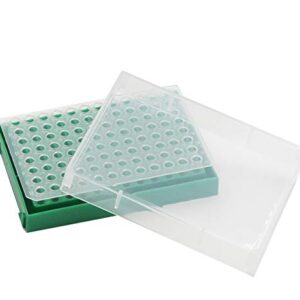 PCR Tube Rack for 0.2ml Micro-Tubes, 8 x 12 Array Pack of 5(Blue/Light Blue/Yellow/Purple/Green)