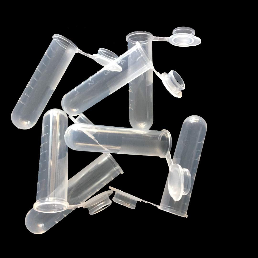 5ml 300 PCS Plastic EP Tube Round Bottom Centrifuge Tube, Graduated Centrifuge Tube with Snap Cap Polypropylene, Autoclavable (Clear)