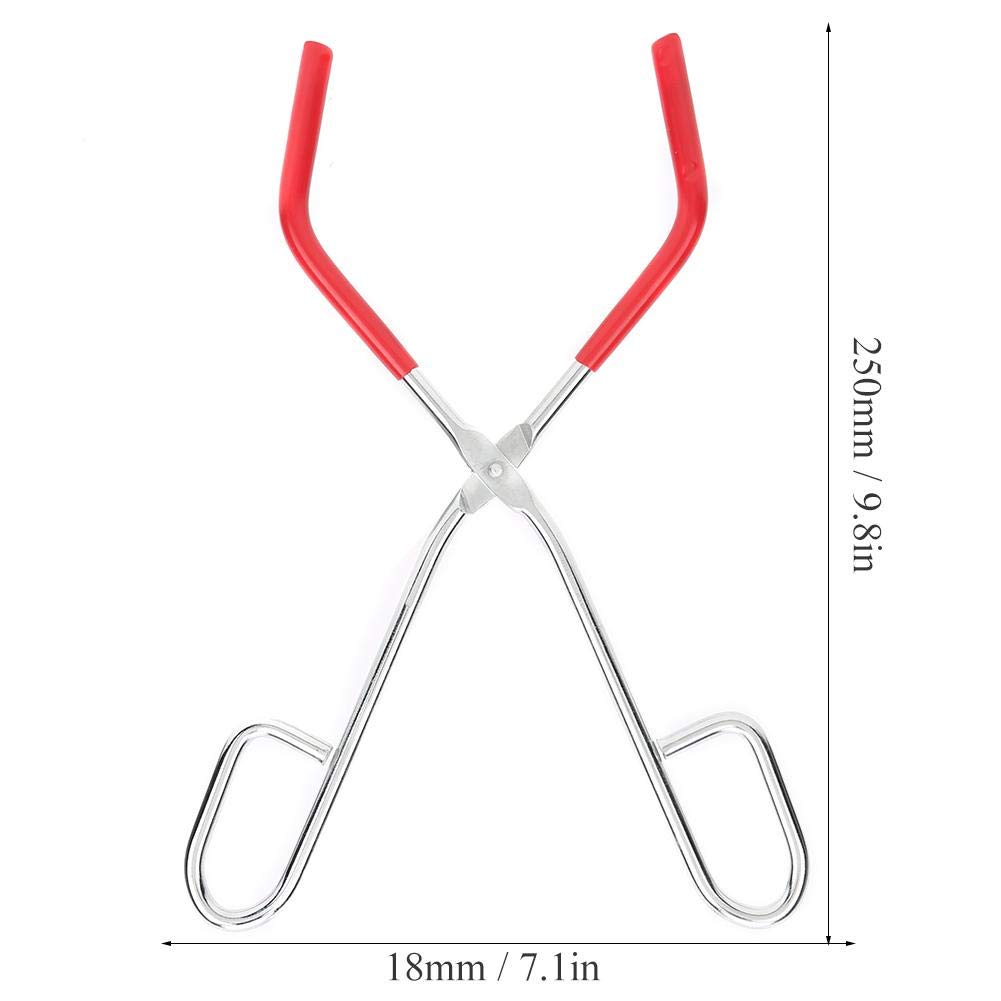 Beaker Tongs Tool Supplies 9.8in Length with Rubber Coated Ends for 50mL - 1000mL Capacity Beaker