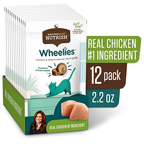 Rachael Ray Nutrish Wheelies Cat Treats, Chicken, 2.2 Ounces (Pack of 12)