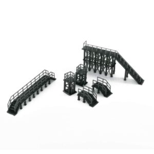 outland models railroad scenery industrial platform & stairs set 1:220 z scale