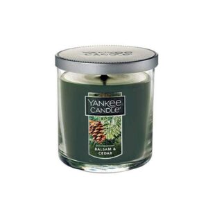 yankee candle small tumbler, balsam & cedar 7 oz