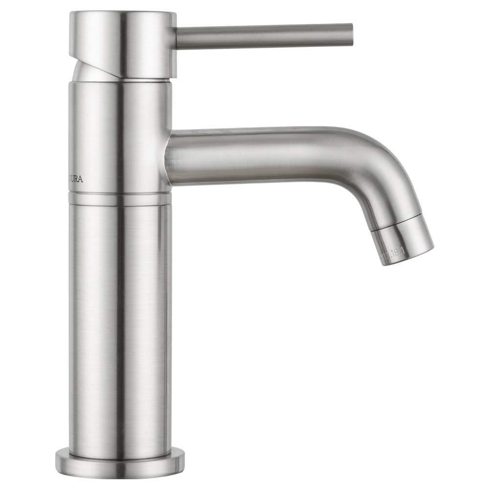 Dura Faucet RV Single Handle Lever Vessel Bathroom Sink Faucet - Single Hole (Brushed Satin Nickel)