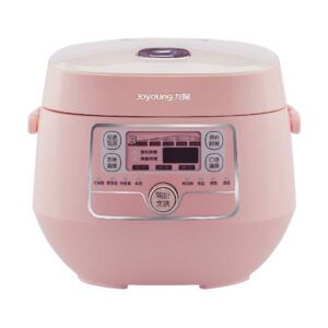 joyoung smart rice cooker jyf-20fs987m mini multi-use with timer for cooking, soups, stew, 2l,pink