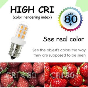 XRZT LED Night Light Bulbs - C7 E12 Led Bulb 15W Salt Lamp Bulbs, Warm White 2 Watt Equivalent 20 Watt Halogen Bulb, E12 Candelabra Light Bulb 2-Pack