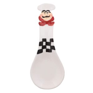 Kitchen Decor Ceramic Spoon Rest - Fat Chef