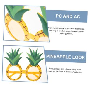 Amosfun Hawaiian Novelty Party Sunglasses Beach Pineapple Eyeglasses Pineapple Glasses Summer Party Favors Funny Eyewears Glasses Dancing Party Supplies