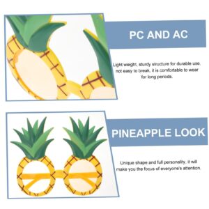 Amosfun Hawaiian Novelty Party Sunglasses Beach Pineapple Eyeglasses Pineapple Glasses Summer Party Favors Funny Eyewears Glasses Dancing Party Supplies