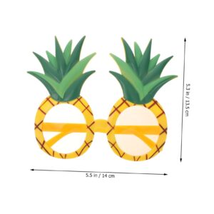 Amosfun Hawaiian Novelty Party Sunglasses Beach Pineapple Eyeglasses Pineapple Glasses Summer Party Favors Funny Eyewears Glasses Dancing Party Supplies