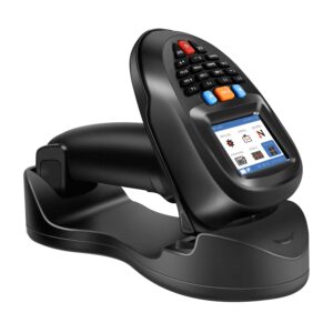 trohestar 2d inventory scanner wireless barcode scanner portable barcode reader 1d 2d pdf data collector handheld barcode scanner with 2.2 inch lcd screen & charging base