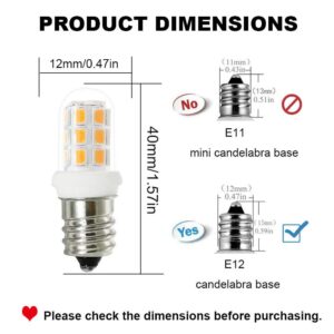 XRZT LED Night Light Bulbs - C7 E12 Led Bulb 15W Salt Lamp Bulbs, Warm White 2 Watt Equivalent 20 Watt Halogen Bulb, E12 Candelabra Light Bulb 2-Pack