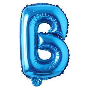 blue 28 inch letter balloons alphabet number balloons foil mylar party wedding bachelorette birthday bridal baby shower graduation anniversary celebration decoration (can not float) (28 inch blue b)