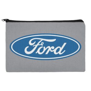 graphics & more ford motor company blue oval logo pencil pen organizer zipper pouch case