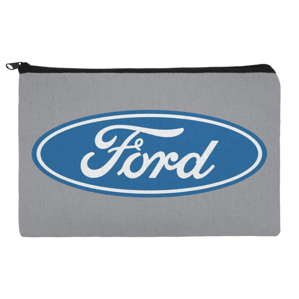 GRAPHICS & MORE Ford Motor Company Blue Oval Logo Pencil Pen Organizer Zipper Pouch Case