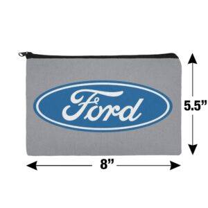 GRAPHICS & MORE Ford Motor Company Blue Oval Logo Pencil Pen Organizer Zipper Pouch Case