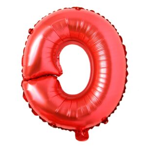 red 28 inch letter balloons alphabet number balloons foil mylar party wedding bachelorette birthday bridal baby shower graduation anniversary celebration decoration (can not float) (28 inch red o)