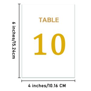 10 Pieces 4x6 Inch Blank Acrylic Signs Clear Acrylic Sheets, Perfect for Making Wedding Table Numbers, Acrylic Wedding Signs, Engrave, Calligraphy and Painting DIY Projects,1/8 inch thick