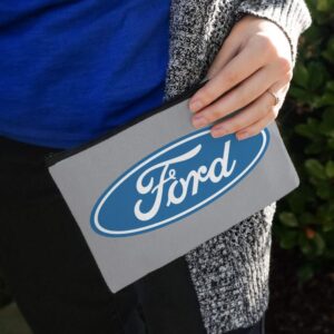 GRAPHICS & MORE Ford Motor Company Blue Oval Logo Pencil Pen Organizer Zipper Pouch Case