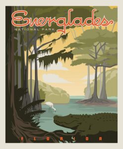 everglades national park panel by anderson design group collection from riley blake designs 100% cotton quilt fabric p8934r-everg - 36" x 42"