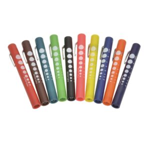 surgical online nurse pen light 10-pack - colorful pupil gauge pen lights for nurses in assorted colors