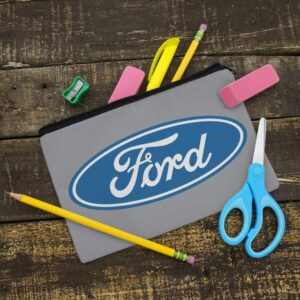 GRAPHICS & MORE Ford Motor Company Blue Oval Logo Pencil Pen Organizer Zipper Pouch Case