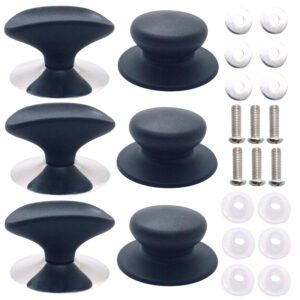 6 pcs handgrip lid knob cap universal pan pot grip lid knob handle 2 style cookware pot knob pan lid handle replacement