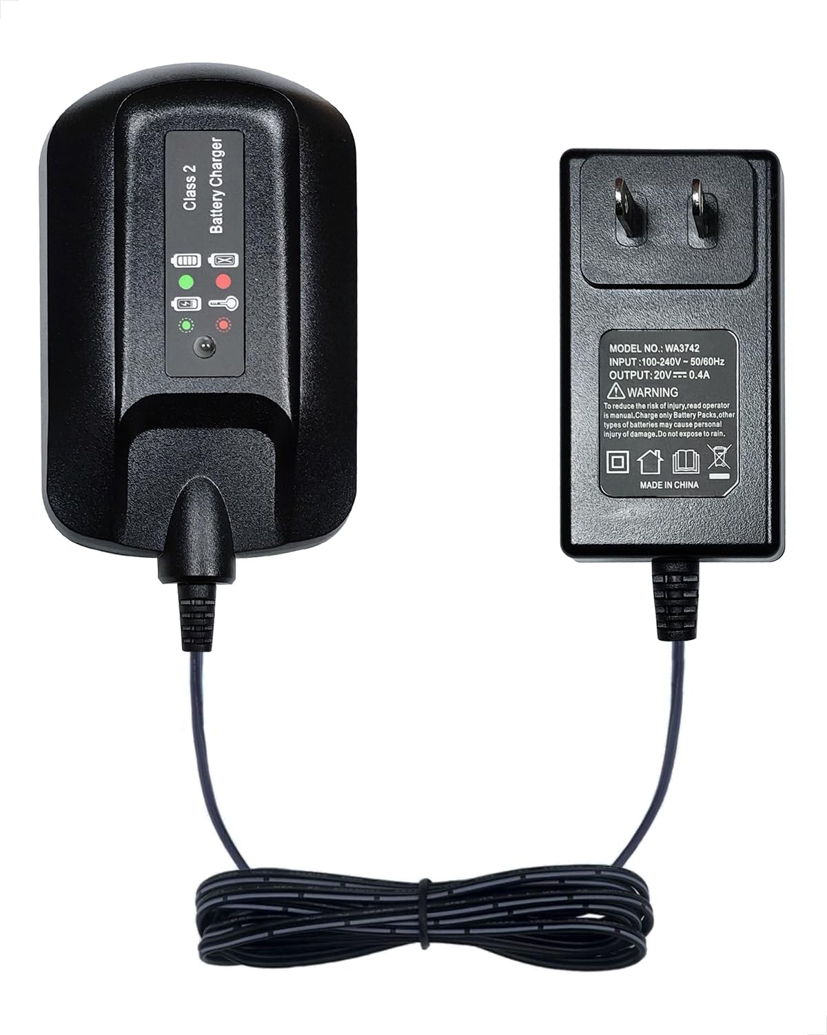 UNGINO WA3742 Replace worx 20v lithium Battery Charger WA3742 WA3732 to Charge Worx 20V MAX Lithium Battery WA3520 WA3525 WA3512 WA3512.1 WA3522 WA3544 WA3575 WA3578…