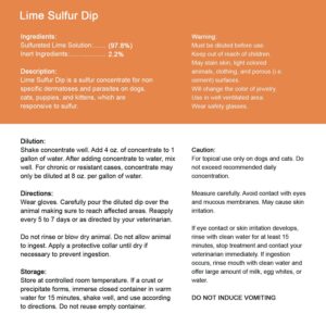 Classic's Lime Sulfur Dip (16 oz) - Extra Strength Formula - Safe Solution for Dog, Cat, Puppy, Kitten, Horse