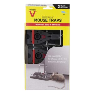 victor m392 power-kill easy set mouse trap - 2 reusable mouse traps