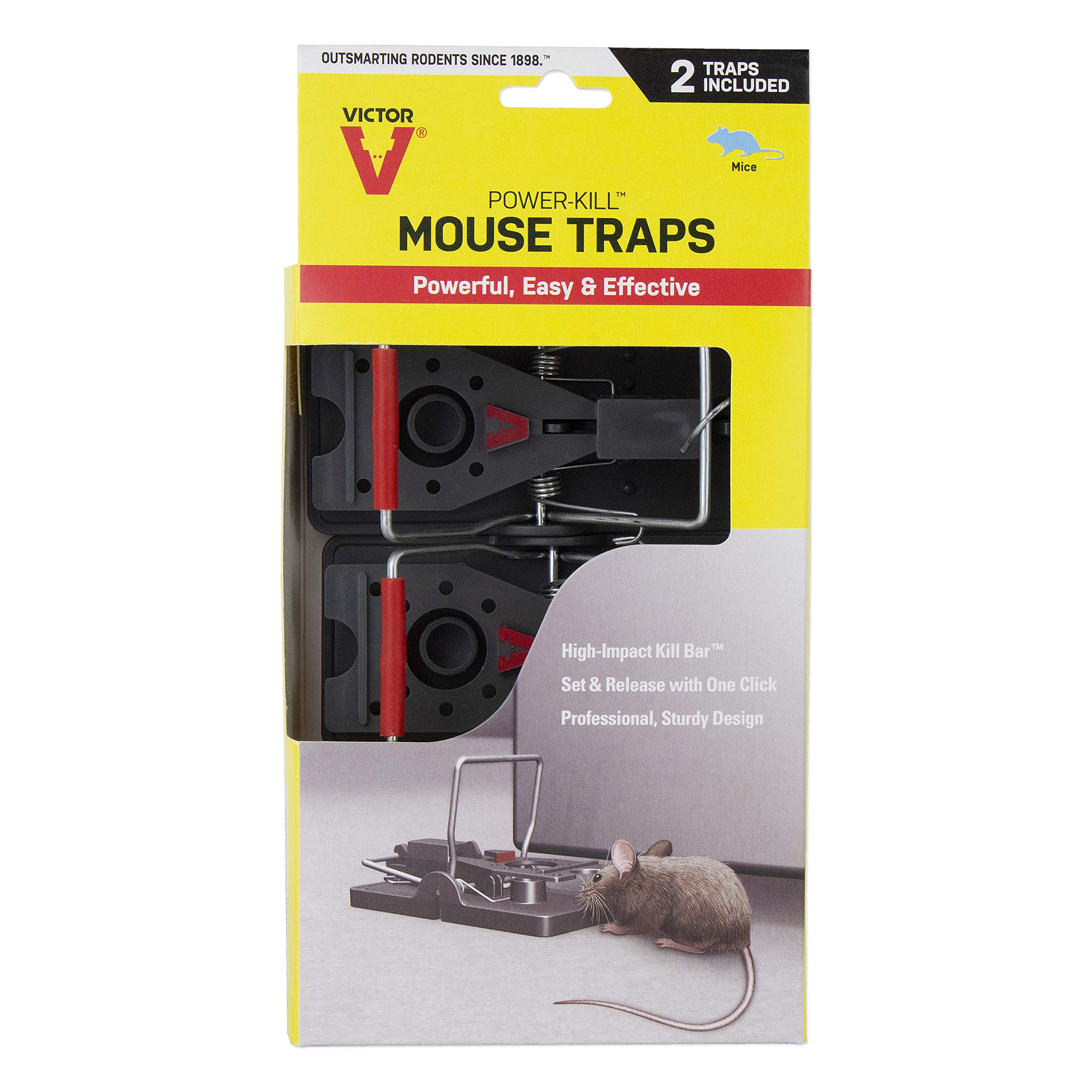 Victor M392 Power-Kill Easy Set Mouse Trap - 2 Reusable Mouse Traps