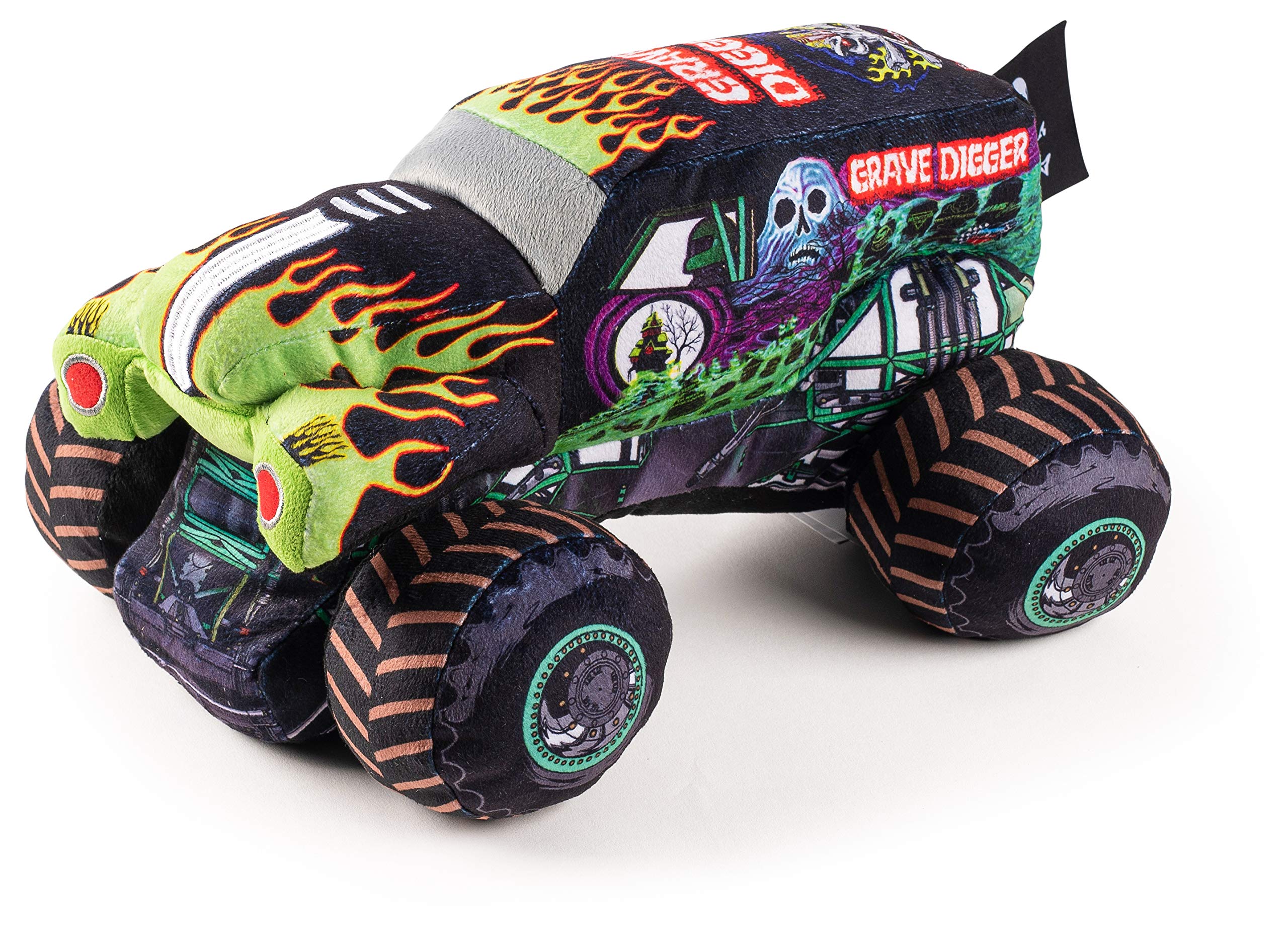 Jay Franco Monster Jam Grave Digger Plush Stuffed Pillow Buddy - Super Soft Polyester Microfiber, 12.5 inch (Official Monster Jam Product)