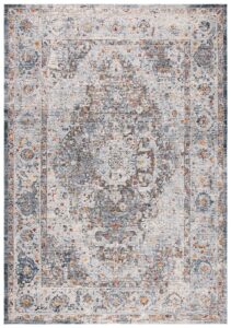 safavieh history collection area rug - 9' x 12', grey & light grey, vintage distressed design, non-shedding & easy care, ideal for high traffic areas in living room, bedroom (his587h)