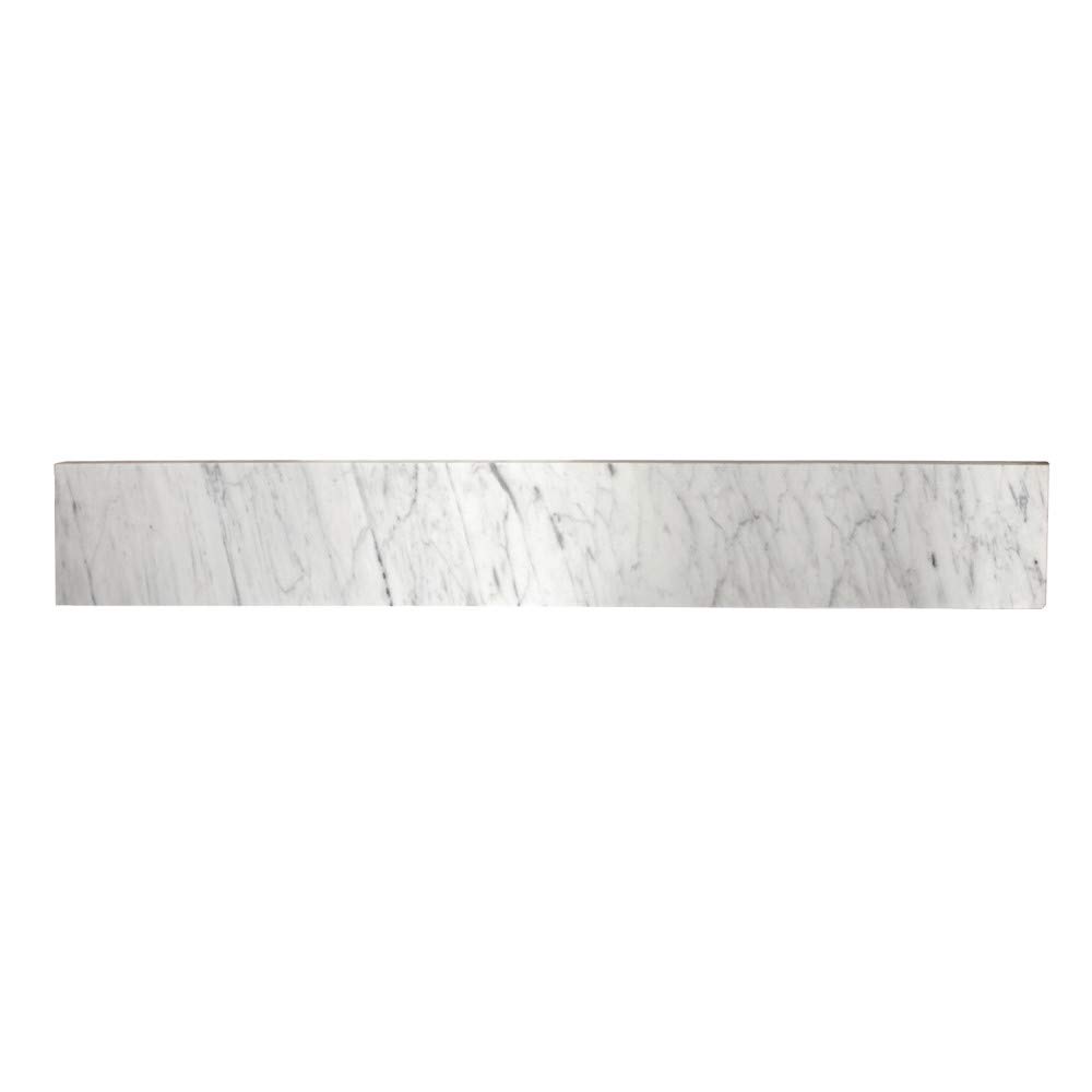 Kingston Brass Fauceture KVPB36MBS Templeton 36 in. Carrara Marble Vanity Top Backsplash, Carrara White