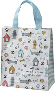 primitives by kathy all you need is love and a dog daily tote bag