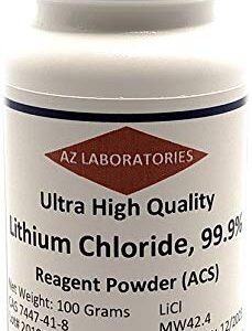 Lithium Chloride Powder / 100 Grams/Crystals/Reagent ACS Grade / 99.9% / USA Made/Same Day Ship!