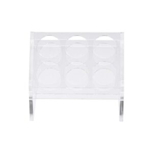 uxcell Slant Rack Acrylic Test Tube Holder 6 Wells for 50ml Centrifuge Tubes Clear