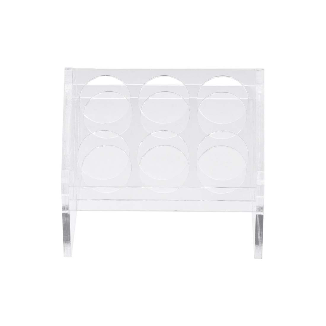 uxcell Slant Rack Acrylic Test Tube Holder 6 Wells for 50ml Centrifuge Tubes Clear