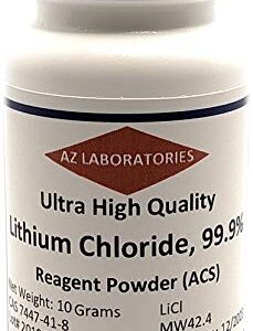 Lithium Chloride Powder / 10 Grams/Crystals/Reagent ACS Grade / 99.9% / USA Made/Same Day Ship!